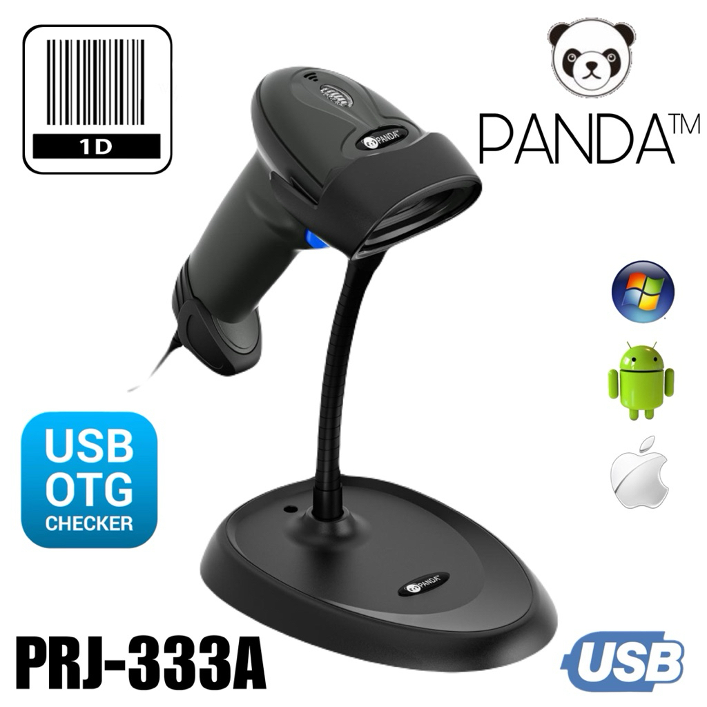 Jual Auto-Sensing Laser 1D Barcode Scanner PANDA PRJ-333A Auto-Scan USB ...