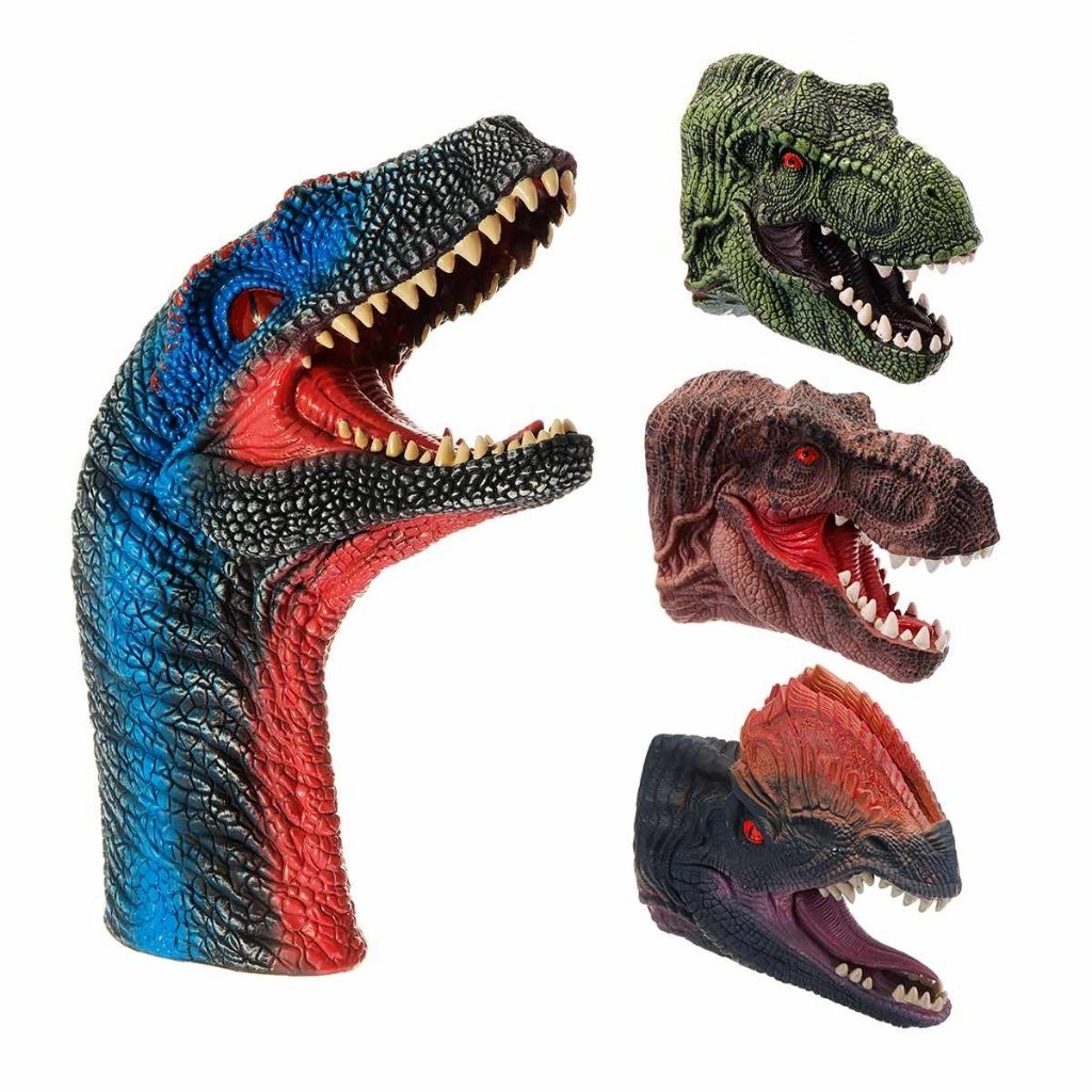 Jual hand puppet dinosaurus trex raptor triceraptors carnotosaurus ...