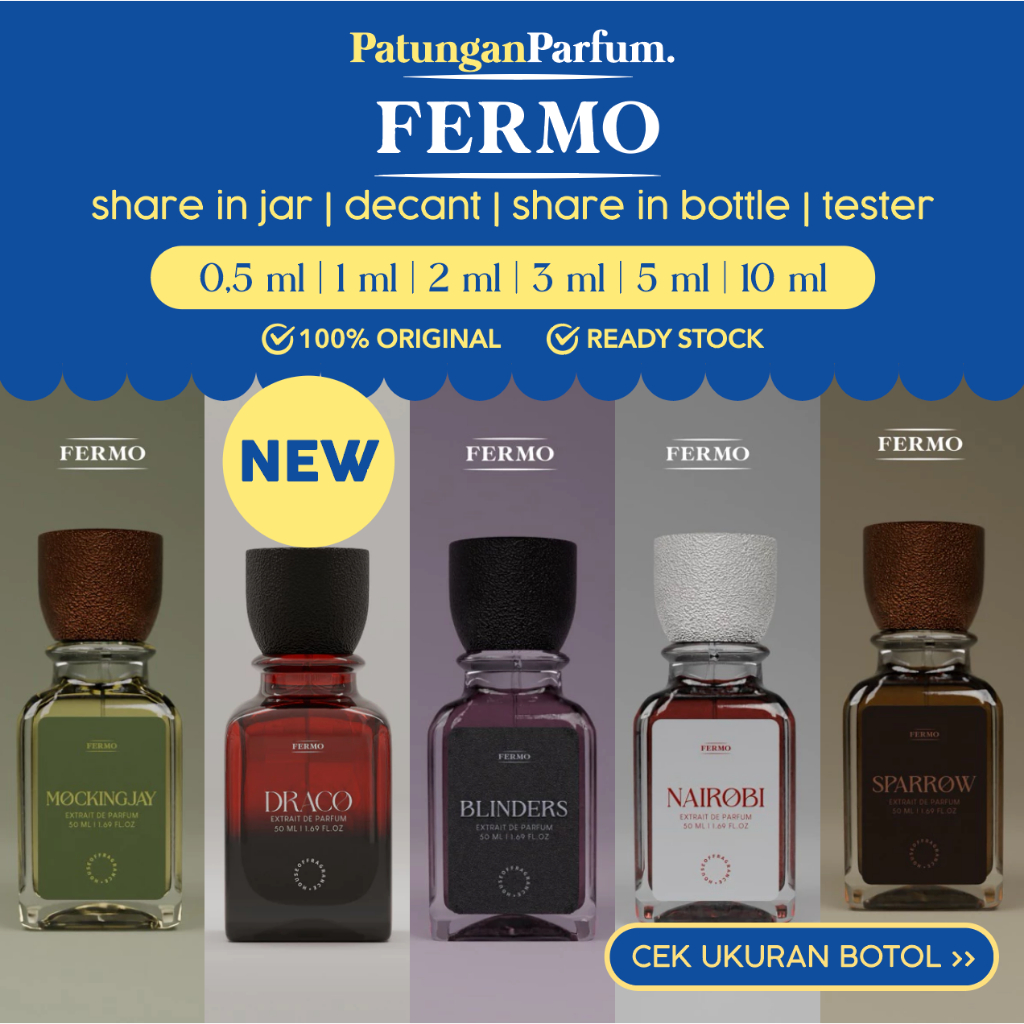Jual Decant Fermo Fragrance - Draco Blinders Nairobi Mockingjay Sparrow Emily | Share in Jar ...