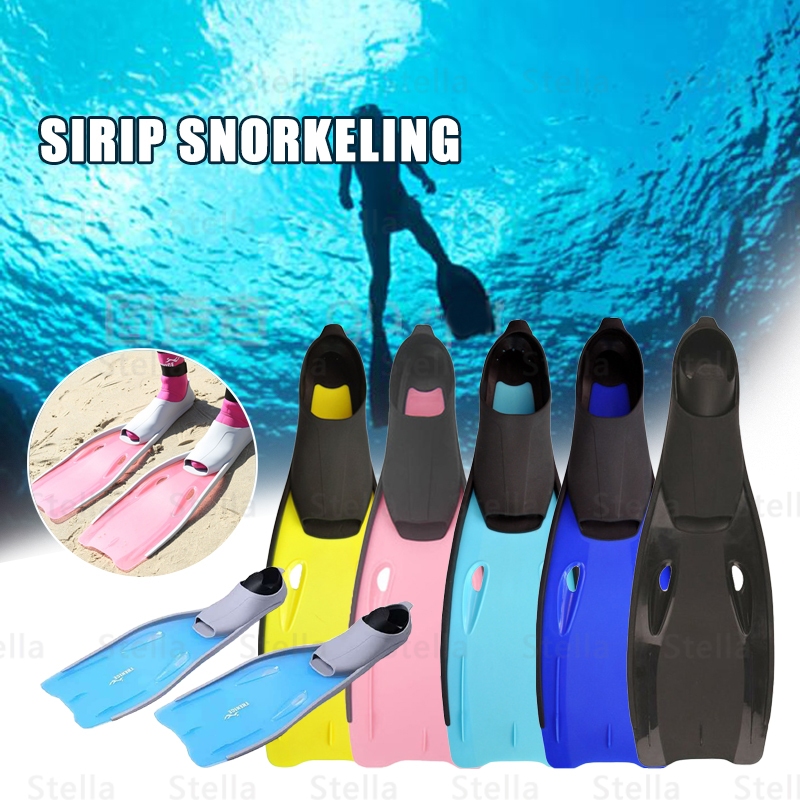 Jual Stella Kaki Katak Warna Solid Silicone Fin Renang Diving Sepatu Renang Fin Diving Alat ...