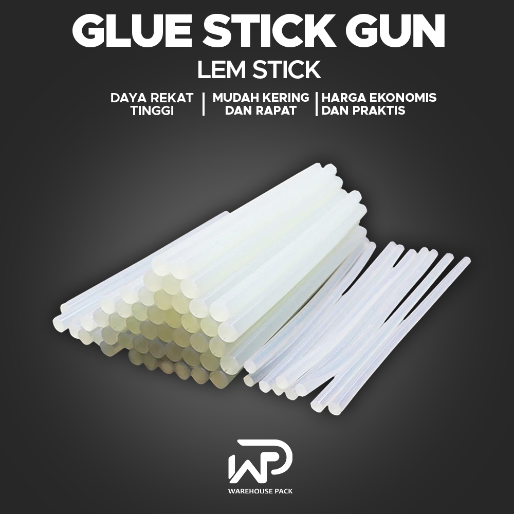 Jual (10 Pcs ) Refill Lem Tembak Kecil 26-27 cm | Glue Stick Refill 7mm ...