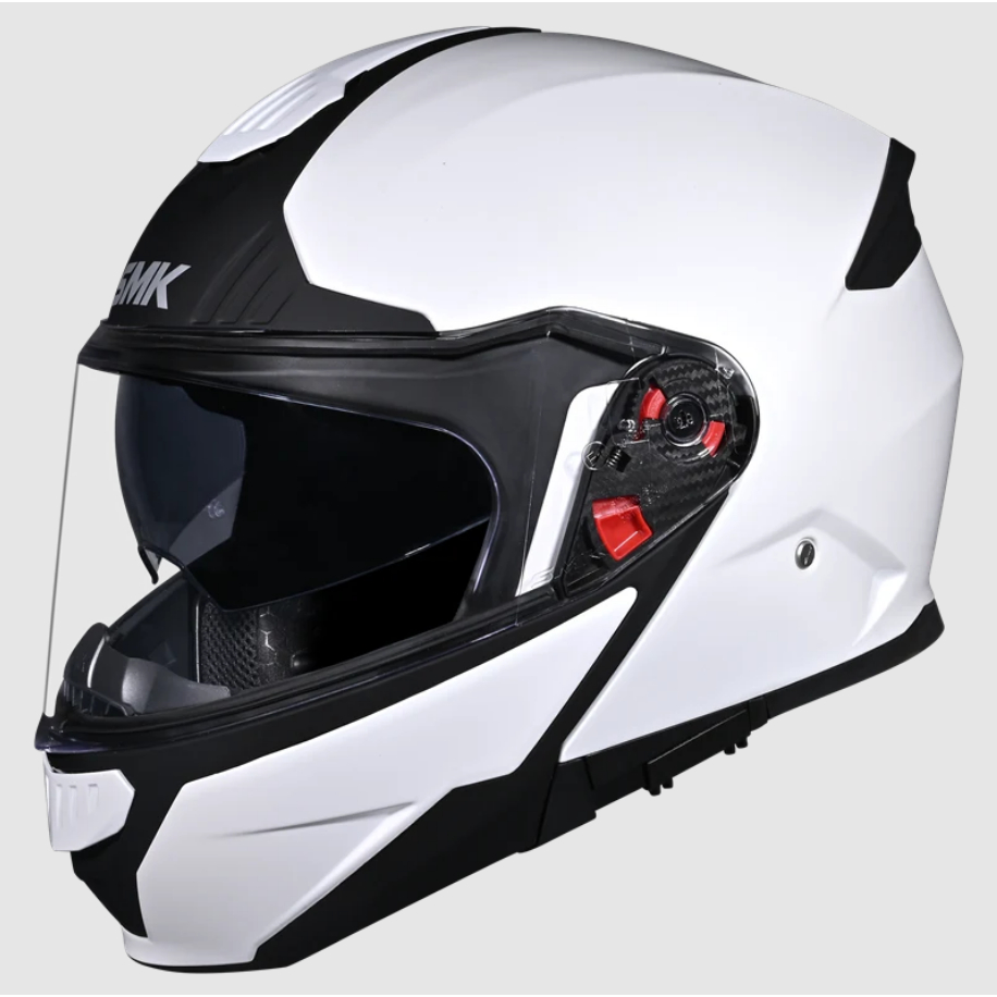 Jual Helm SMK Gullwing Solid Gloss White Modular | Shopee Indonesia