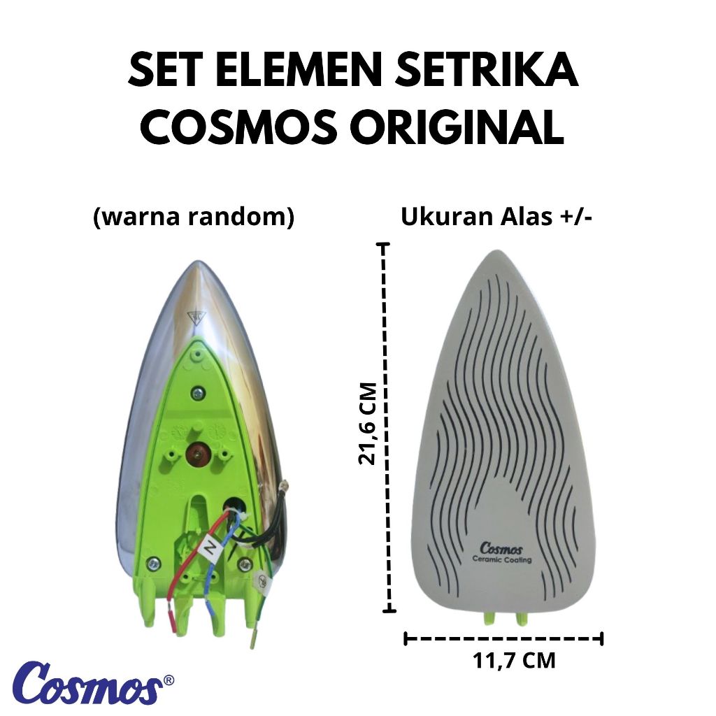 Jual SET ELEMEN SETRIKA COSMOS ORIGINAL (WARNA RANDOM) | Shopee Indonesia