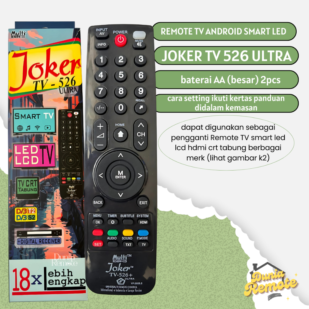 Jual Remot Remote TV JOKER ULTRA Multi UNIVERSAL LCD LED SMART Joker 3 Angka (dikirim stok yg ...