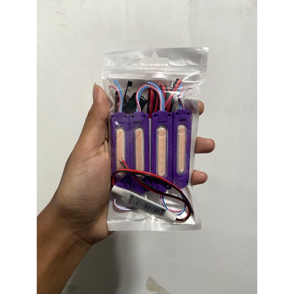 Jual PAKET LAMPU KOLONG isi 4 Lampu + kabel 2m + modul + saklar + kabel ...