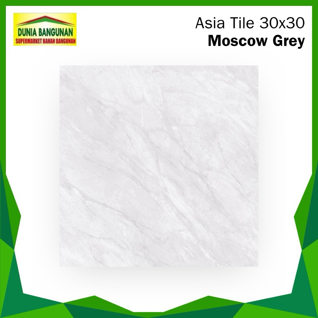 Jual Keramik 30x30 Lantai Asia Tile Moscow Grey Keramik Glossy Abu ...