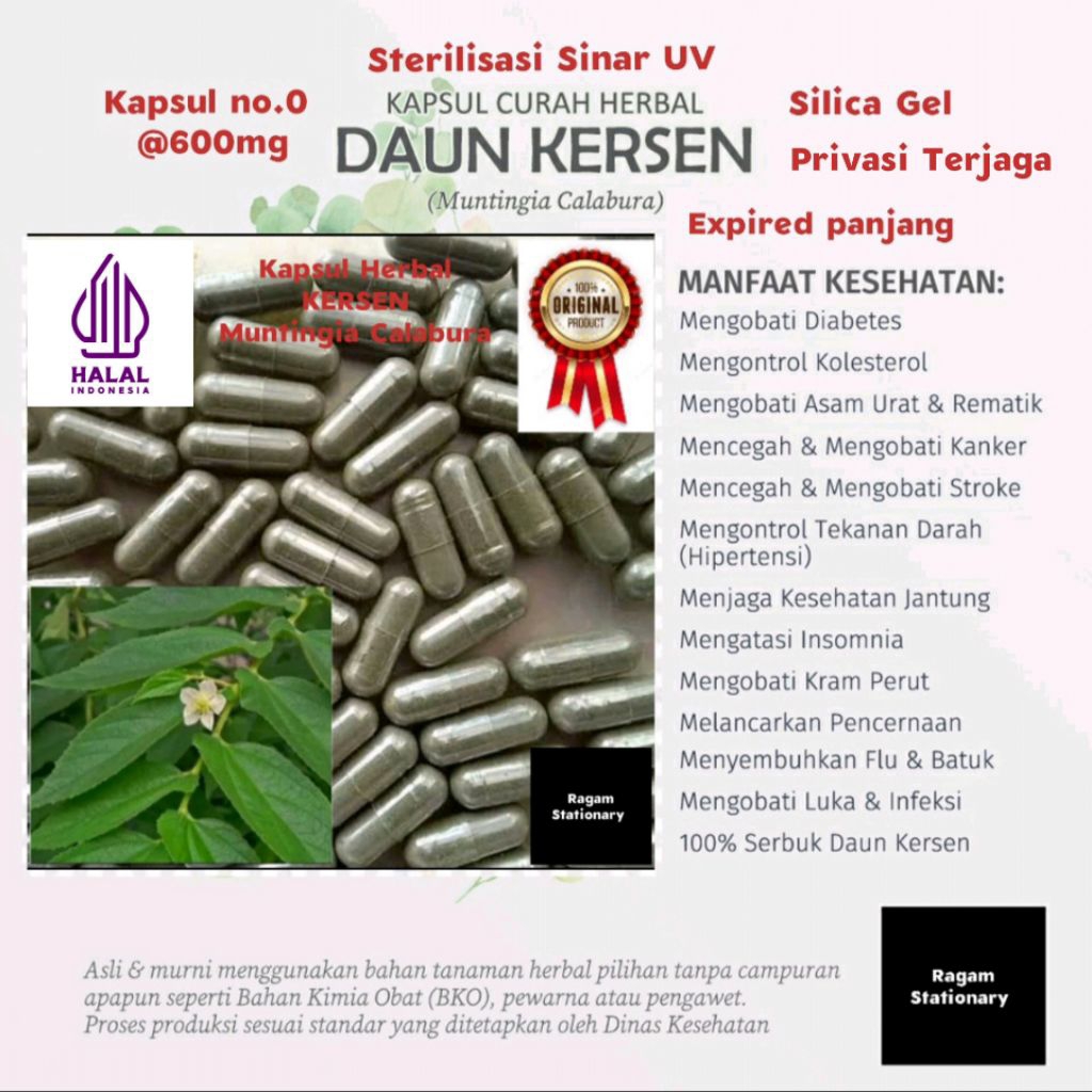 Jual KAPSUL BUBUK KERSEN HERBAL JAMU OBAT CURAH 100 BUTIR | Shopee ...