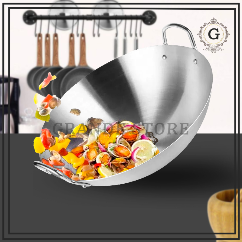 Jual Wajan Kuali premium tebal | kuali Stainless steel | Wajan Griffin ...