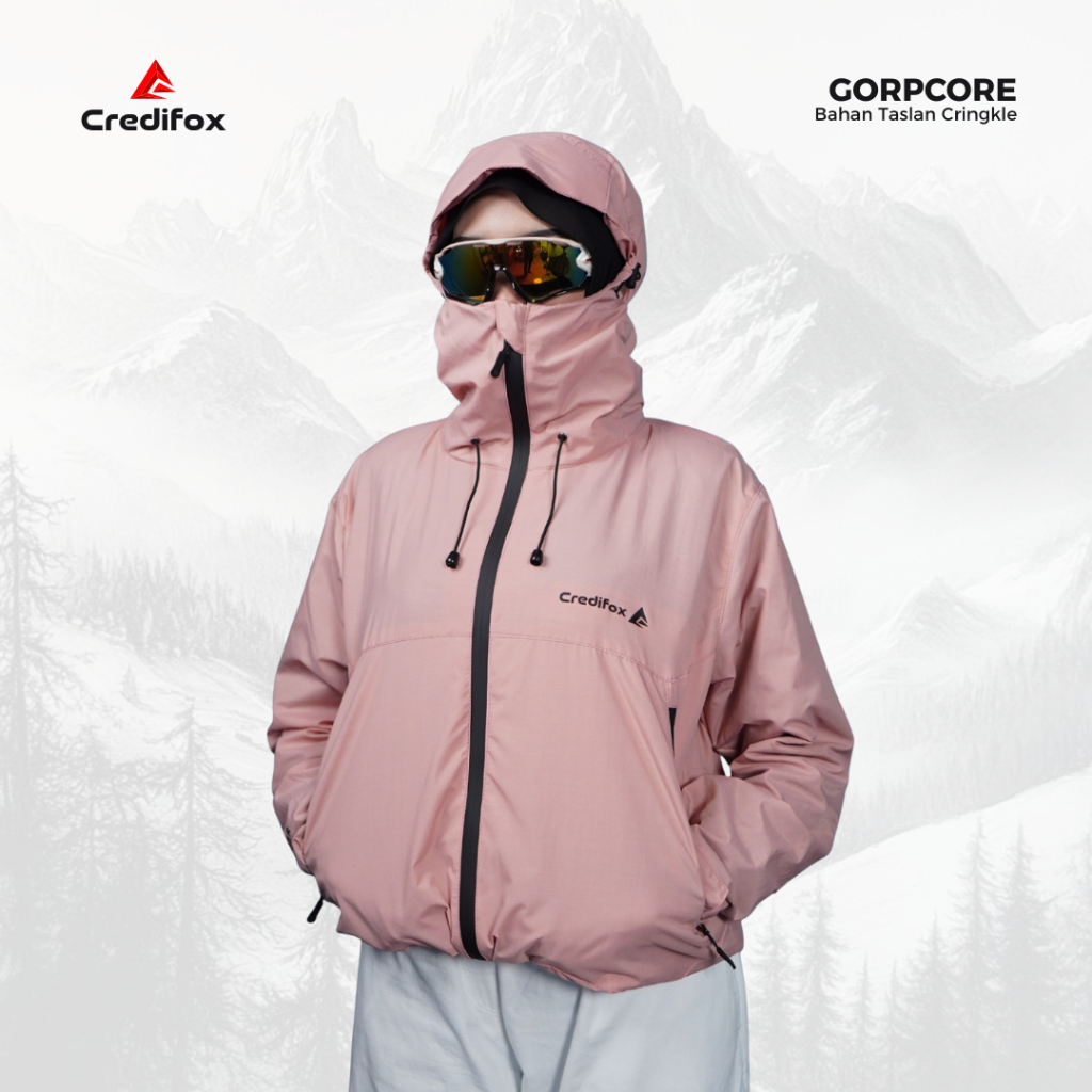 Jual CREDIFOX Jaket Gunung Gorpcore Seri CLIMBER Bahan Taslan Cringkel ...