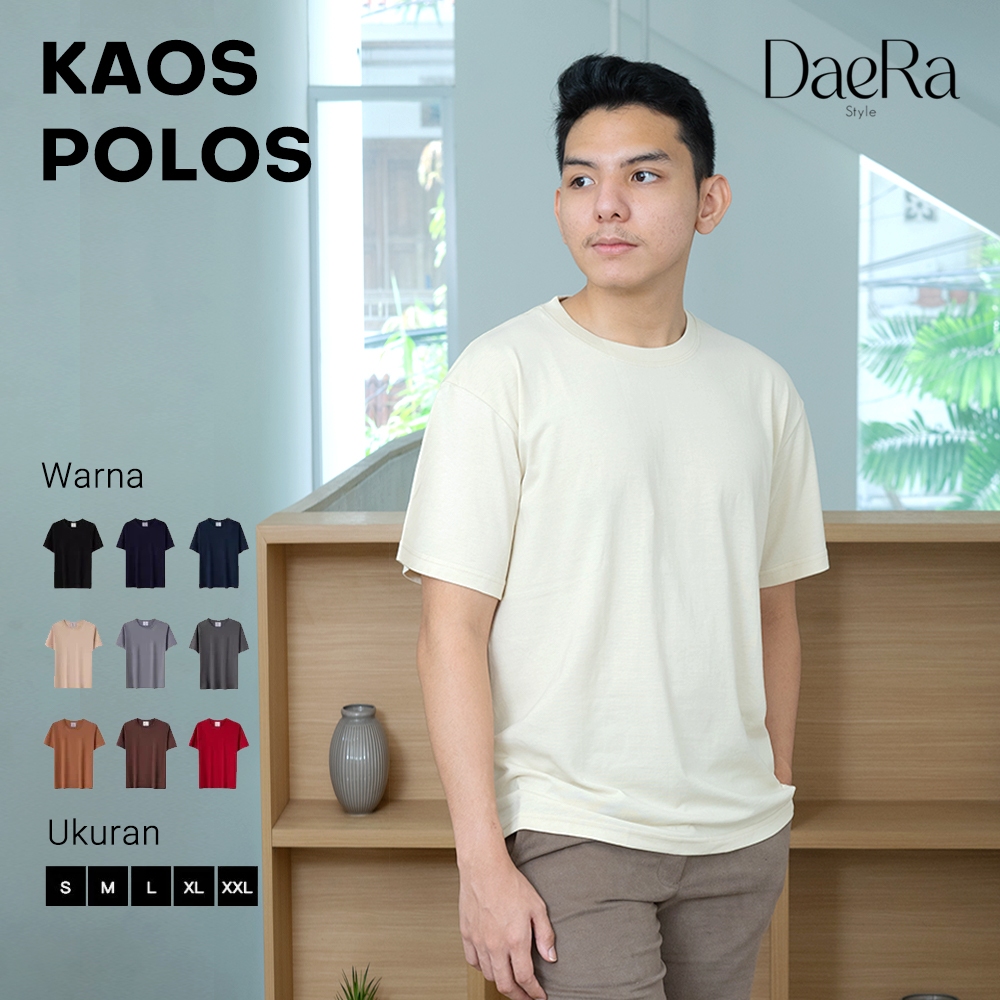 Jual DaeRa Style Kaos Polos Unisex Lengan Pendek | Shopee Indonesia