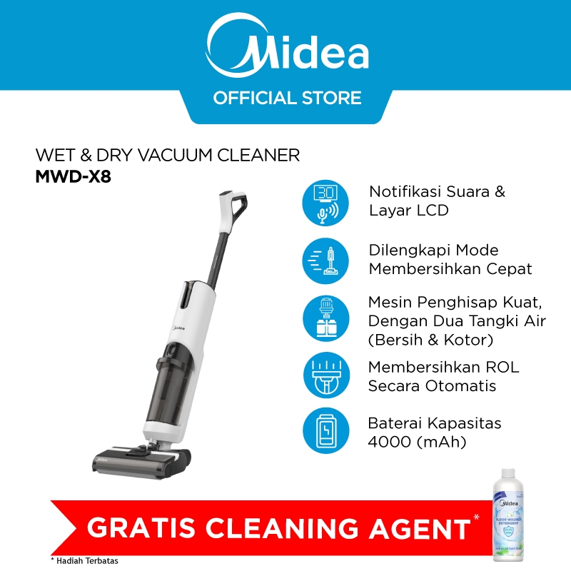 Jual [FREE CLEANING AGENT] Midea MWD-X8 Cordless Stick Vacuum 3in1 ...