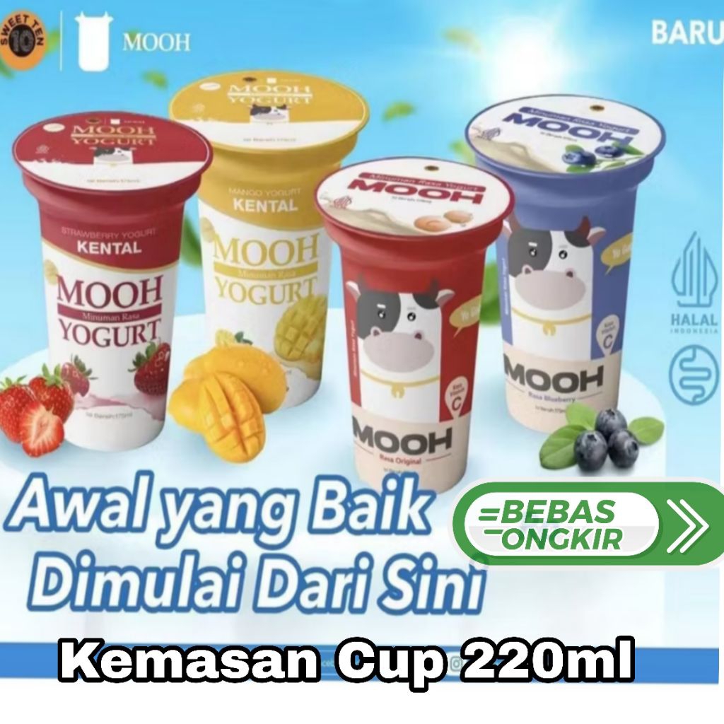 Jual Mooh Yogurt Kemasan 220ml bukan Kin atau Cimory | Shopee Indonesia