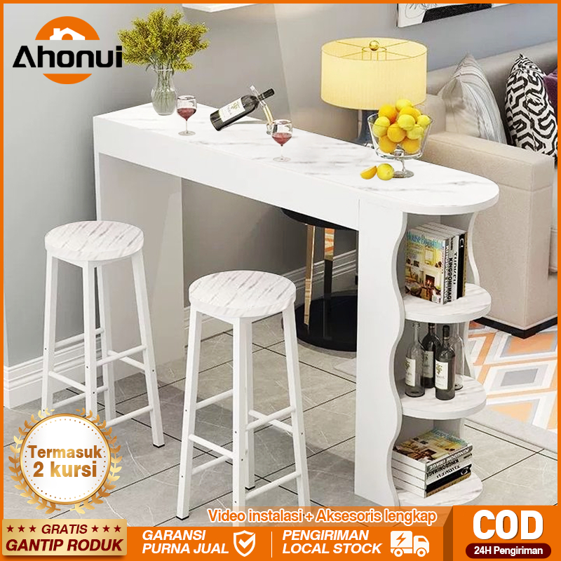Jual 1 Set Meja mini bar dan kursi⚡️Termasuk 2 kursi⚡️meja bar ...