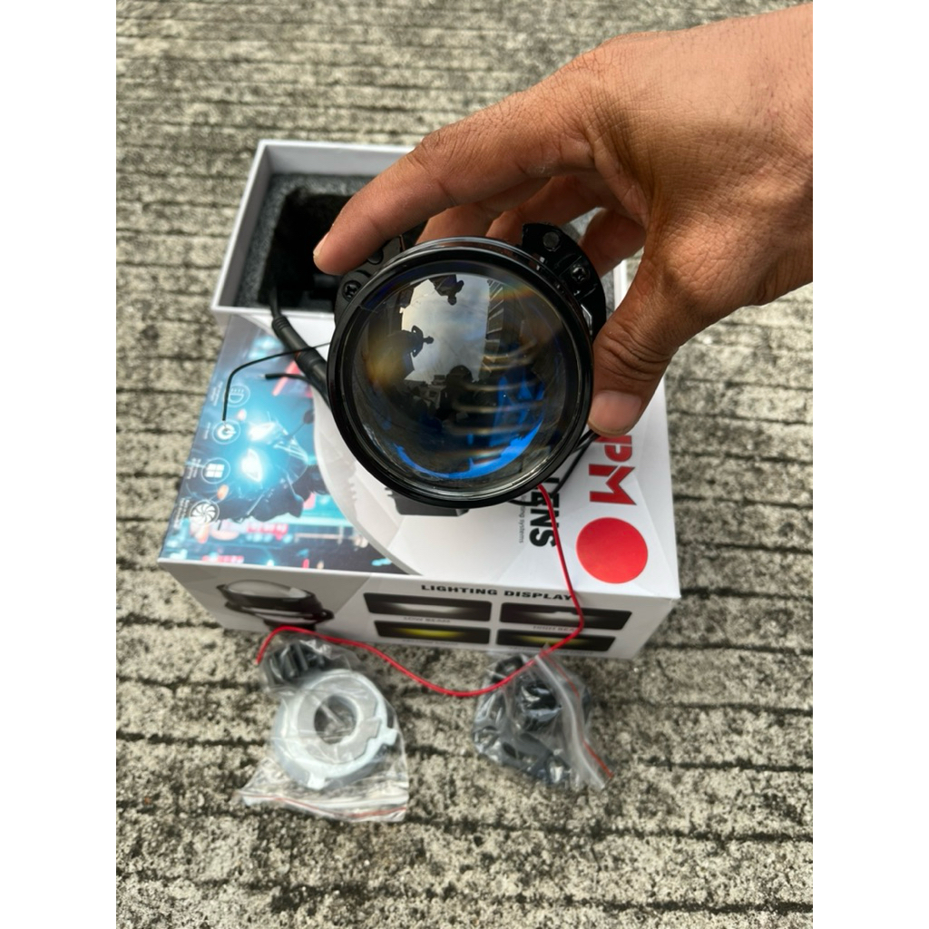 Jual Biled LPM 2,5 Inch lensa biru 60 Watt Projector Bilend Plus Devil ...