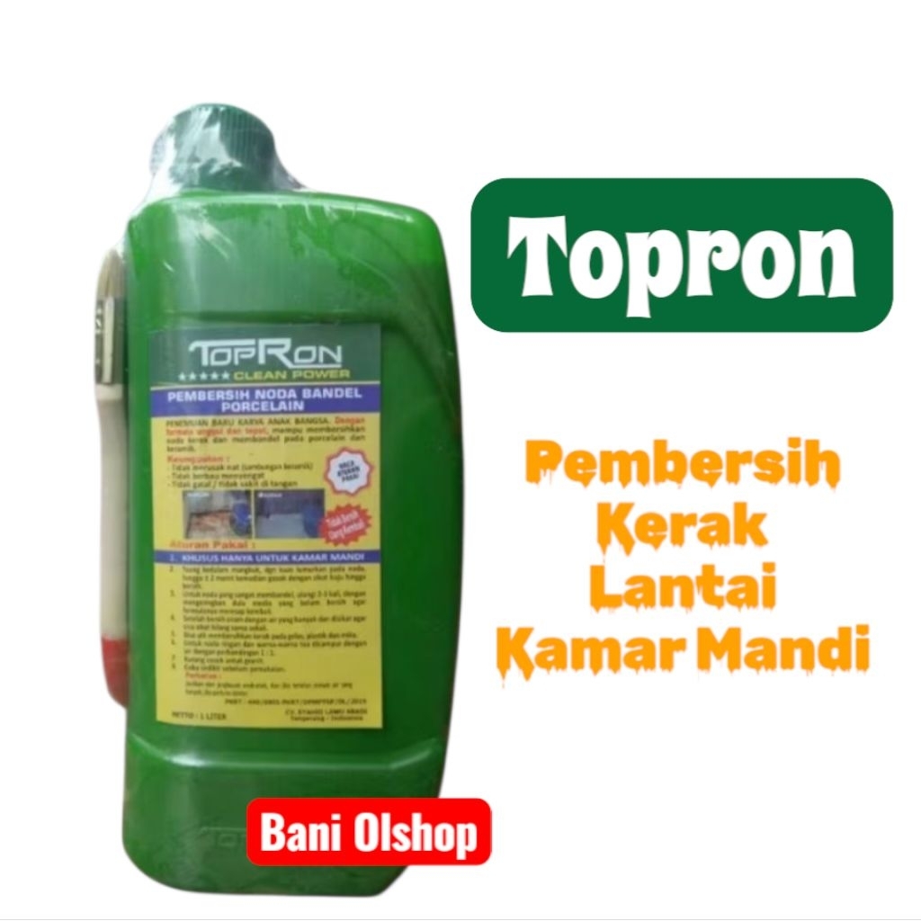 Jual TOPRON Clean Power 1 Liter Pembersih Keramik,WC Lantai Kamar Mandi ...