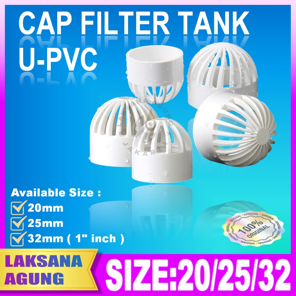 Jual [1" inch] Overflow Skimmer Filter 1" inch Bottom drain 32mm tutup ...