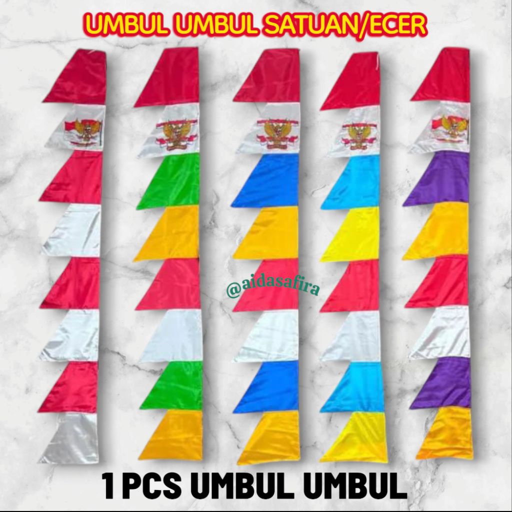Jual (1 PCS) UMBUL UMBUL/BENDERA UMBUL UMBUL MERAH PUTIH DAN WARNA WARNI 2,7 METER | Shopee ...