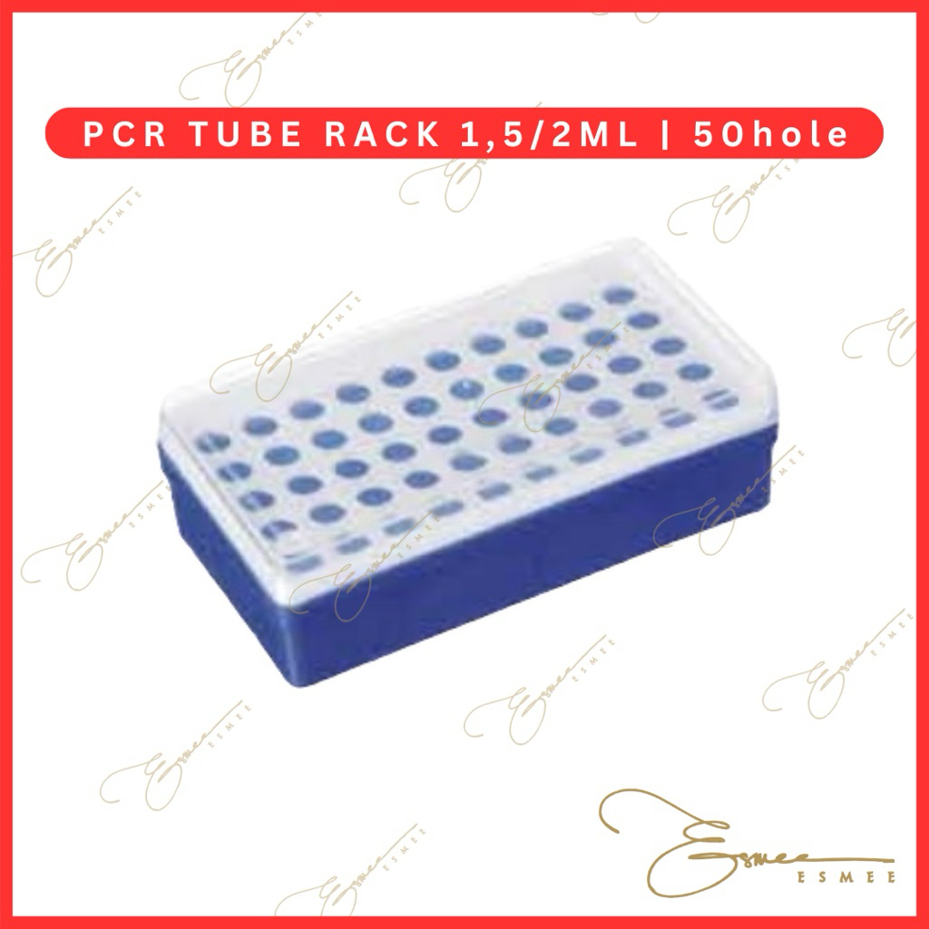 Jual PCR tube rack Rak microtube 1,5ml / 2ml Rak micro tube dg tutup 50 ...