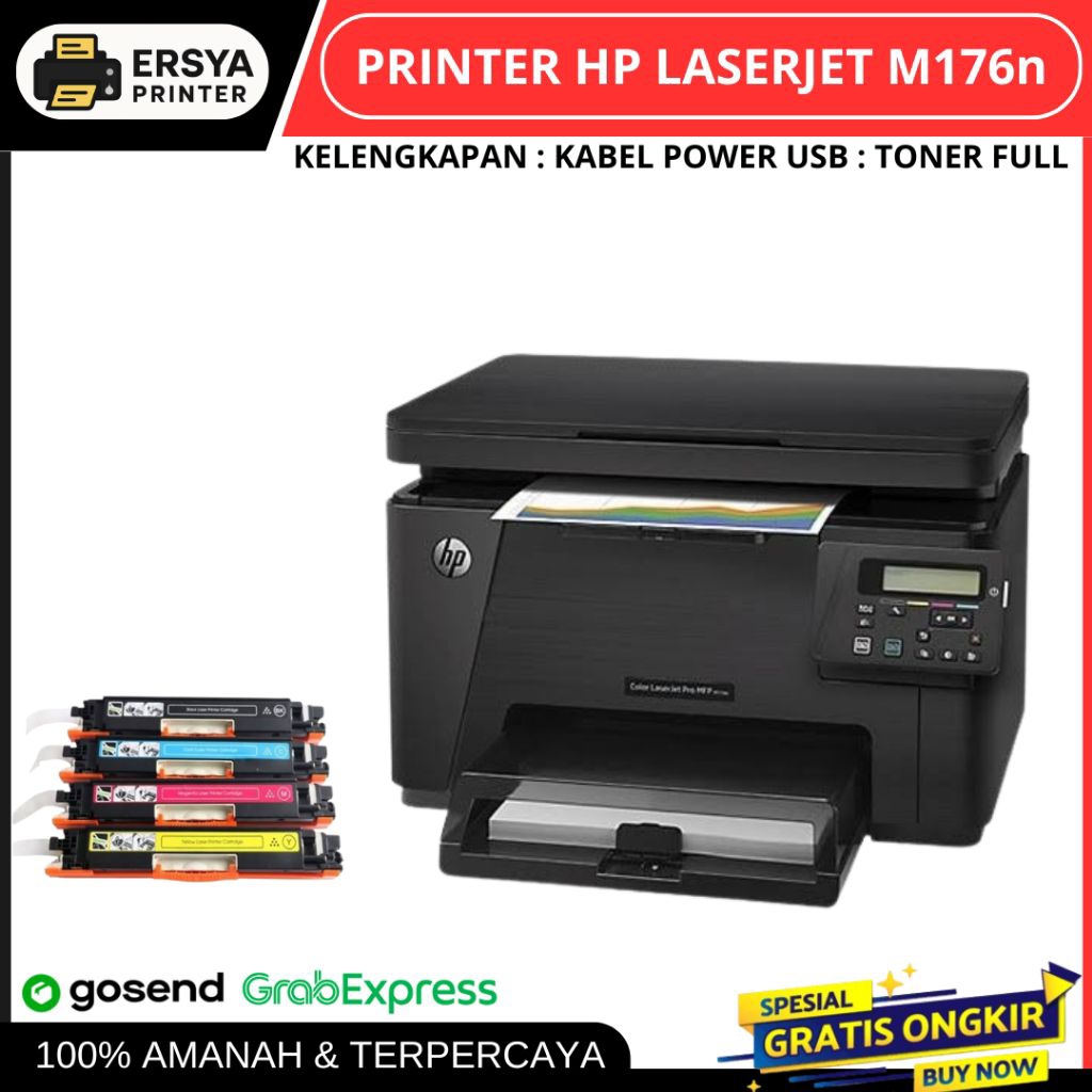 Jual HP Color LaserJet Pro MFP M176n Laser color multifungsi | Shopee ...