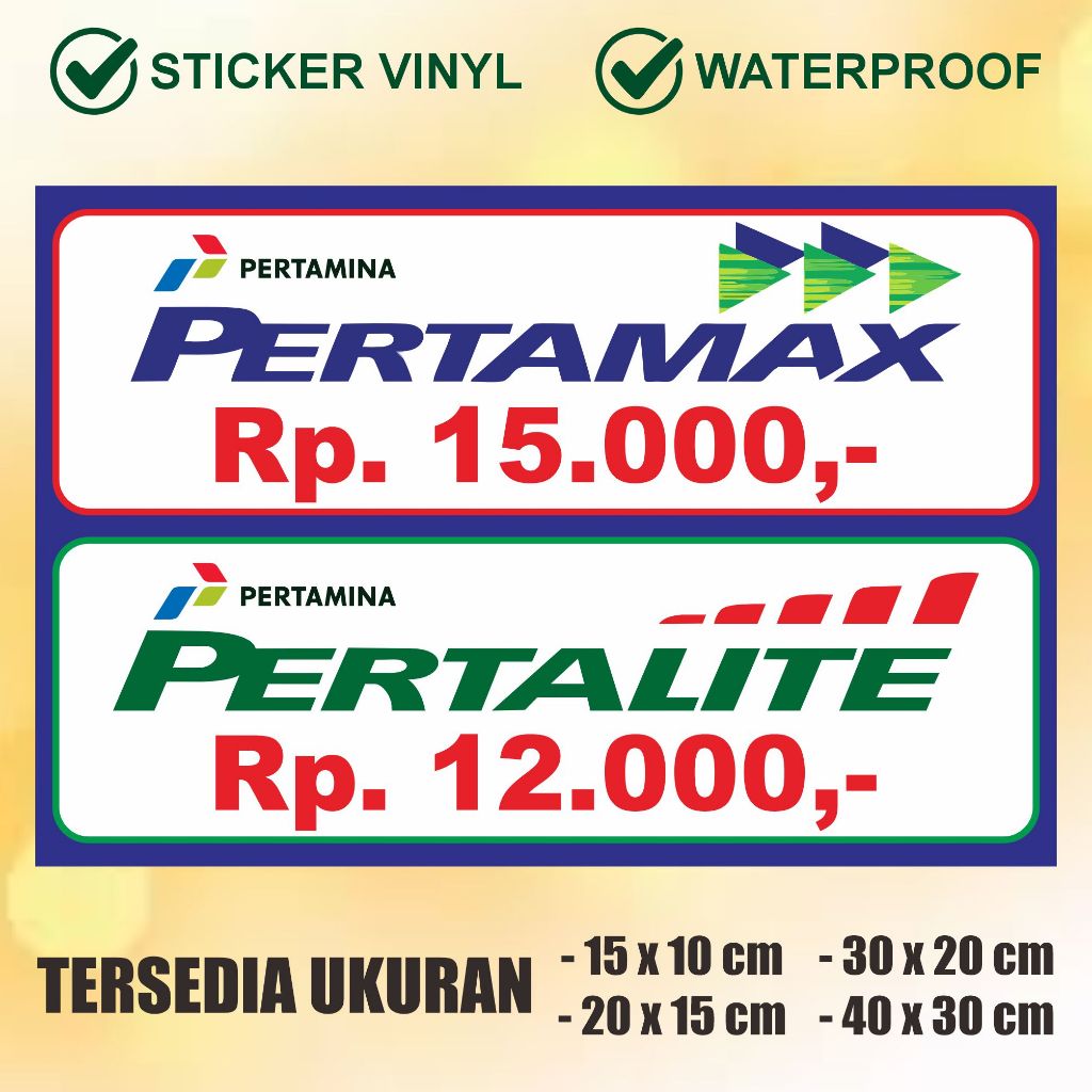 Jual Stiker Pom Bensin Mini Pertalite Pertamax | Shopee Indonesia
