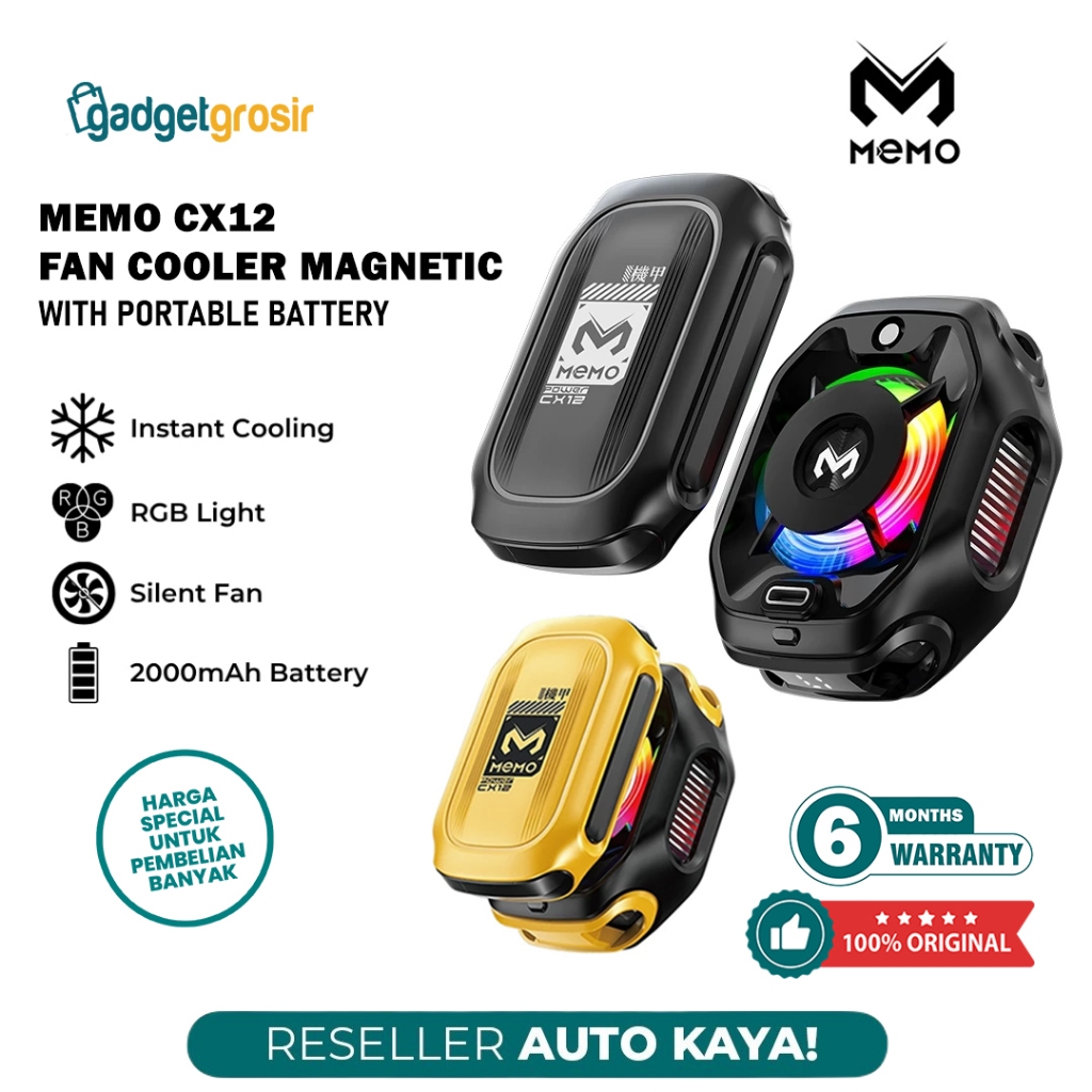 Jual Memo CX12 Cooling Fan Radiator Magnetic With Portable Battery ...