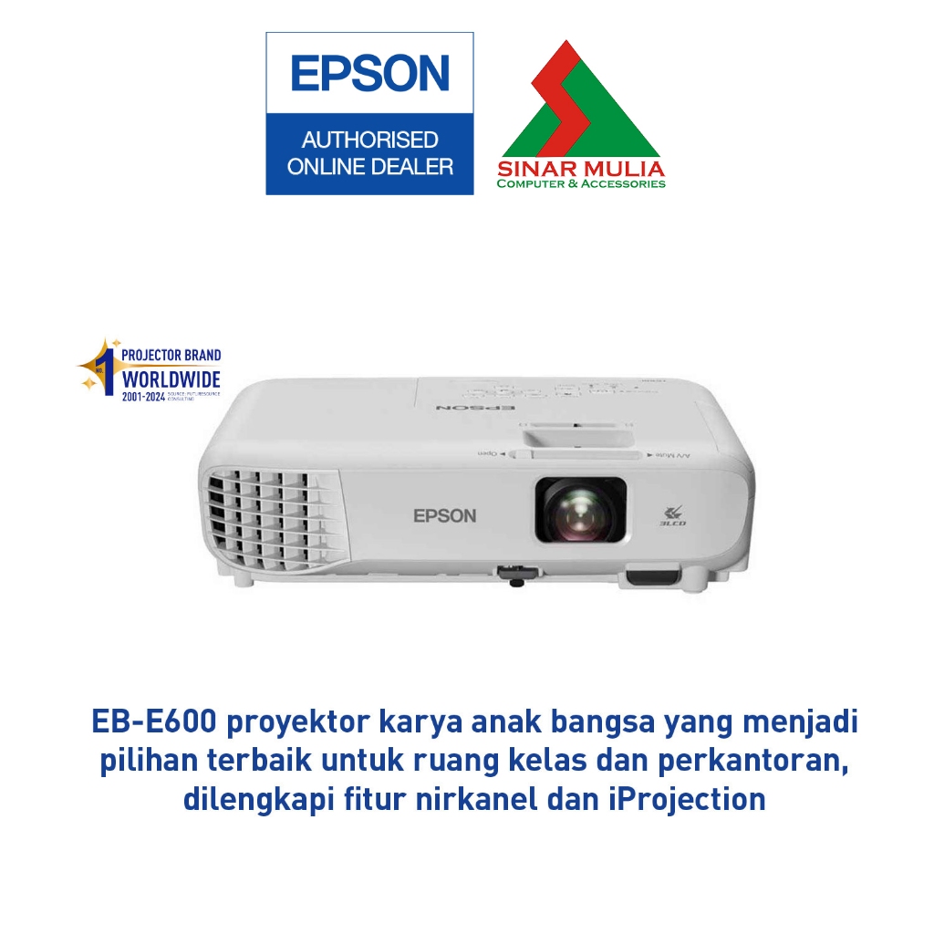 Jual Epson Projector EB E600 TKDN XGA 3400 Lumens HDMI 3LCD | Shopee ...