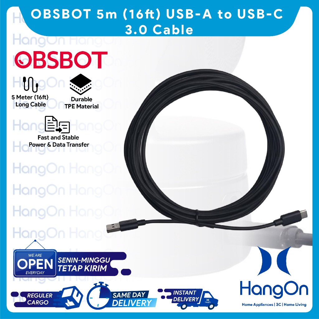 Jual OBSBOT 5m (16ft) USB-A to USB-C 3.0 Cable For Tiny Series Webcam ...