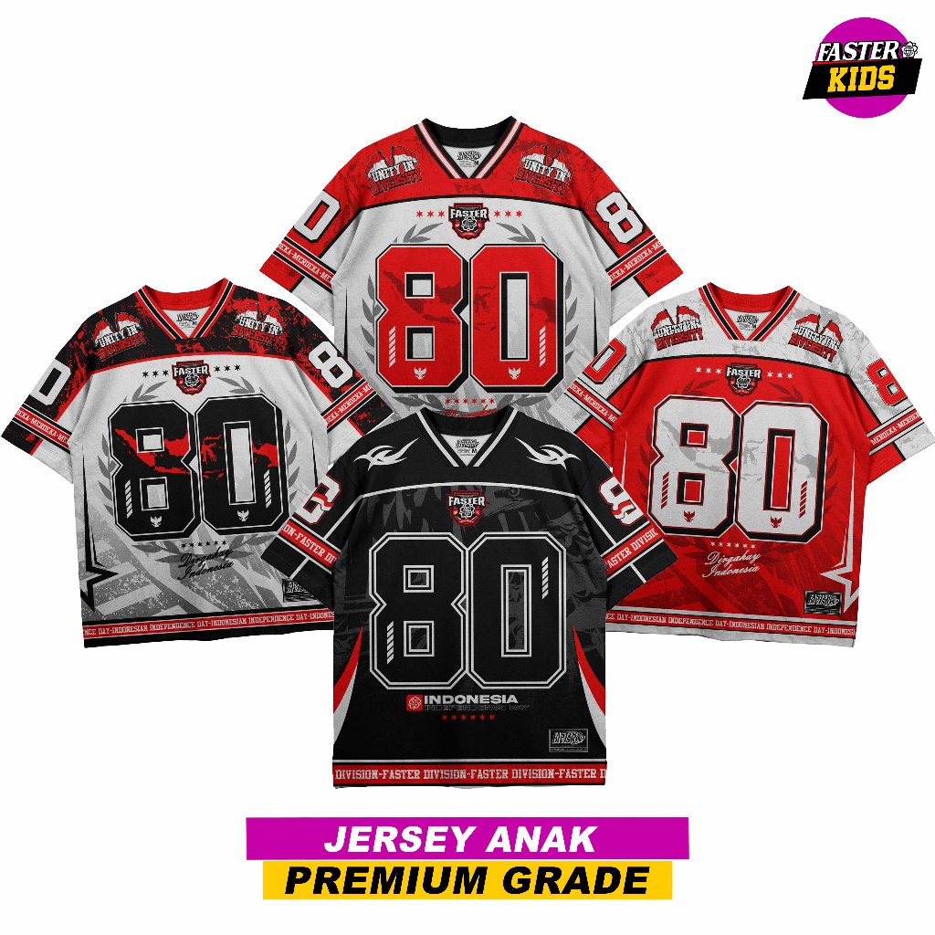 Jual FASTERKIDS Kaos Jersey Kemerdekaan Number Series Anak Laki Laki ...
