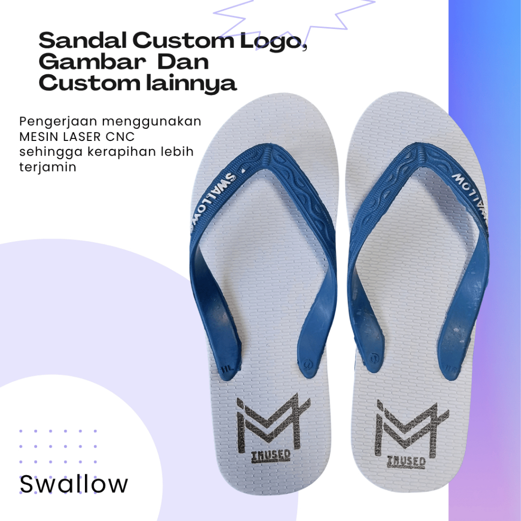Jual SANDAL CUSTOM LOGO / CUSTOM GAMBAR | Shopee Indonesia