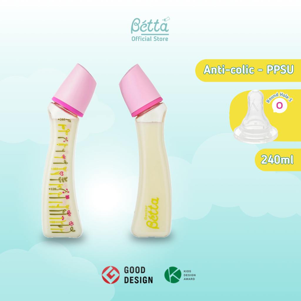 Jual Dr Betta Botol Susu Bayi Anti Kolik PPSU - JEWEL SF4 240ml Flower | Original Jepang ...