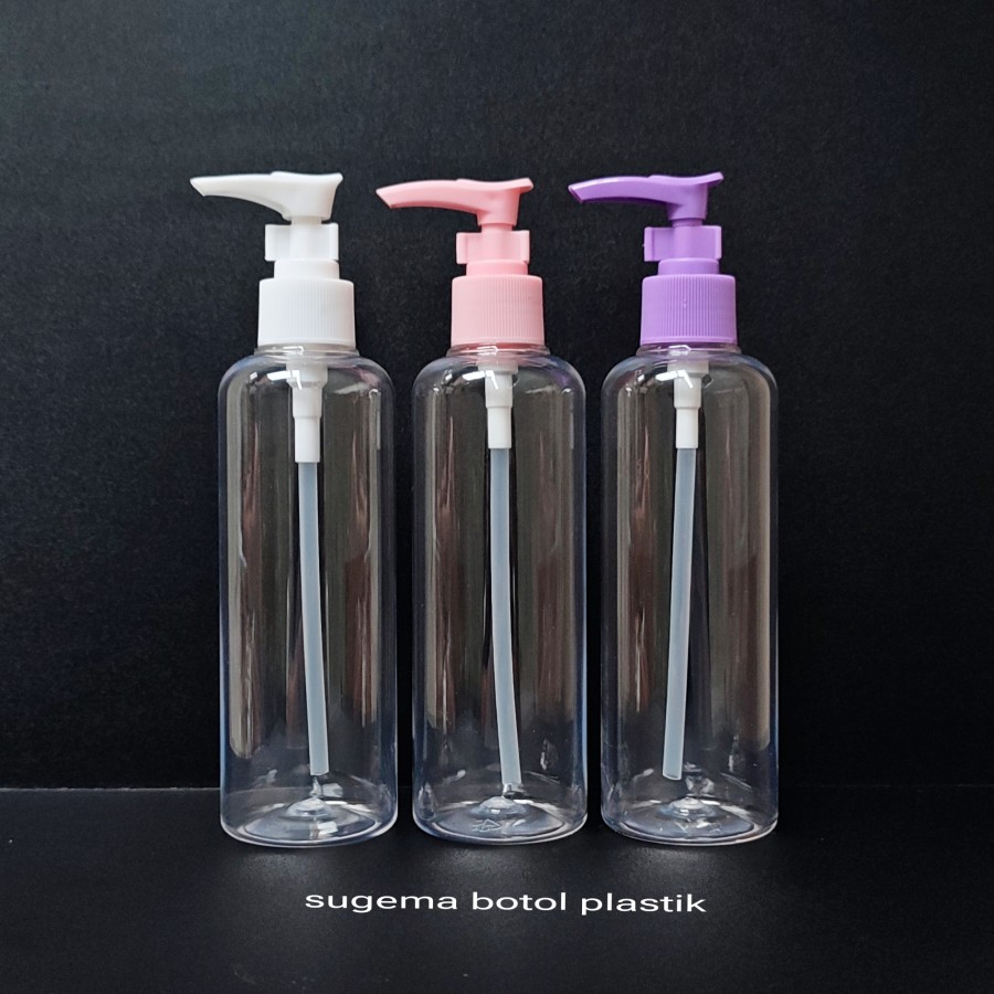 Jual Botol Pump 250ml Sabun Cair Pet Bening / Botol Lotion 250ml Pump ...