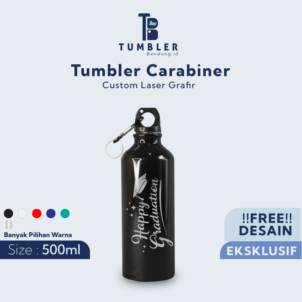 Jual Custom Tumbler Carabiner /botol sport Laser Grafir Souvenir ...