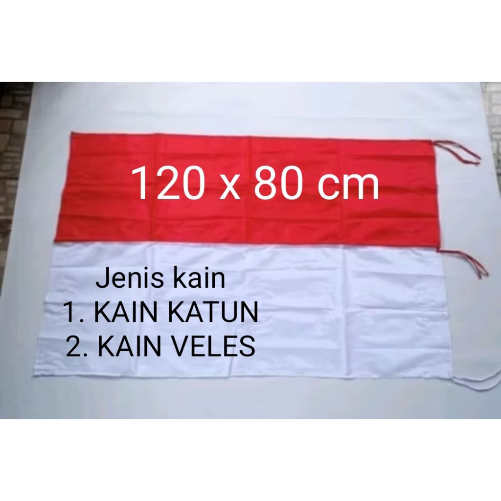 Jual BENDERA MERAH PUTIH 120 X 80 CM KAIN PELES & KATUN MURAH MERIAH ...