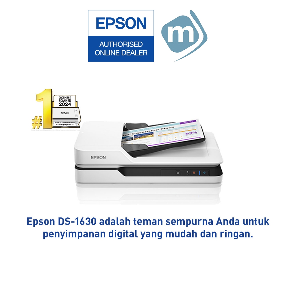 Jual Scanner Epson WorkForce DS-1630 / DS1630 A4 Document Scanner | Shopee Indonesia