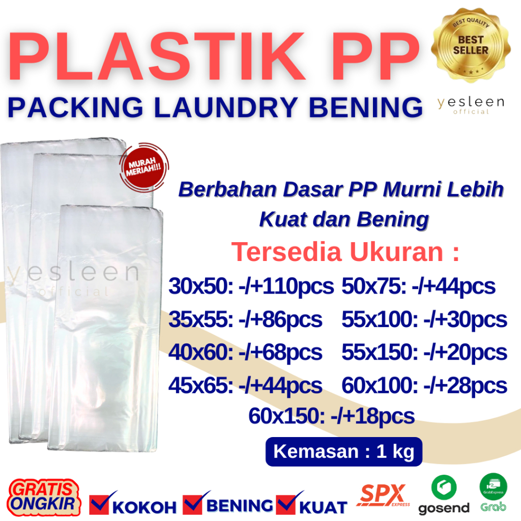 Jual [ 1 Kg } Plastik Packing/Plastik Packing Laundry / Plastik Laundry ...