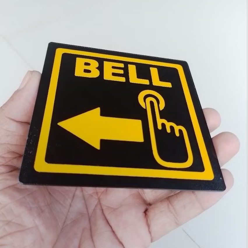 Jual Signage Akrilik Tanda Penunjuk Pencet Bell Rumah | Shopee Indonesia