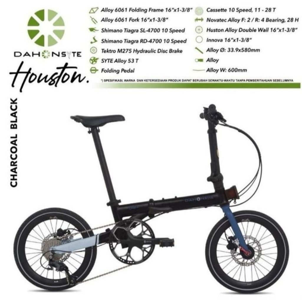 Jual Sepeda lipat dahon Houston | Shopee Indonesia