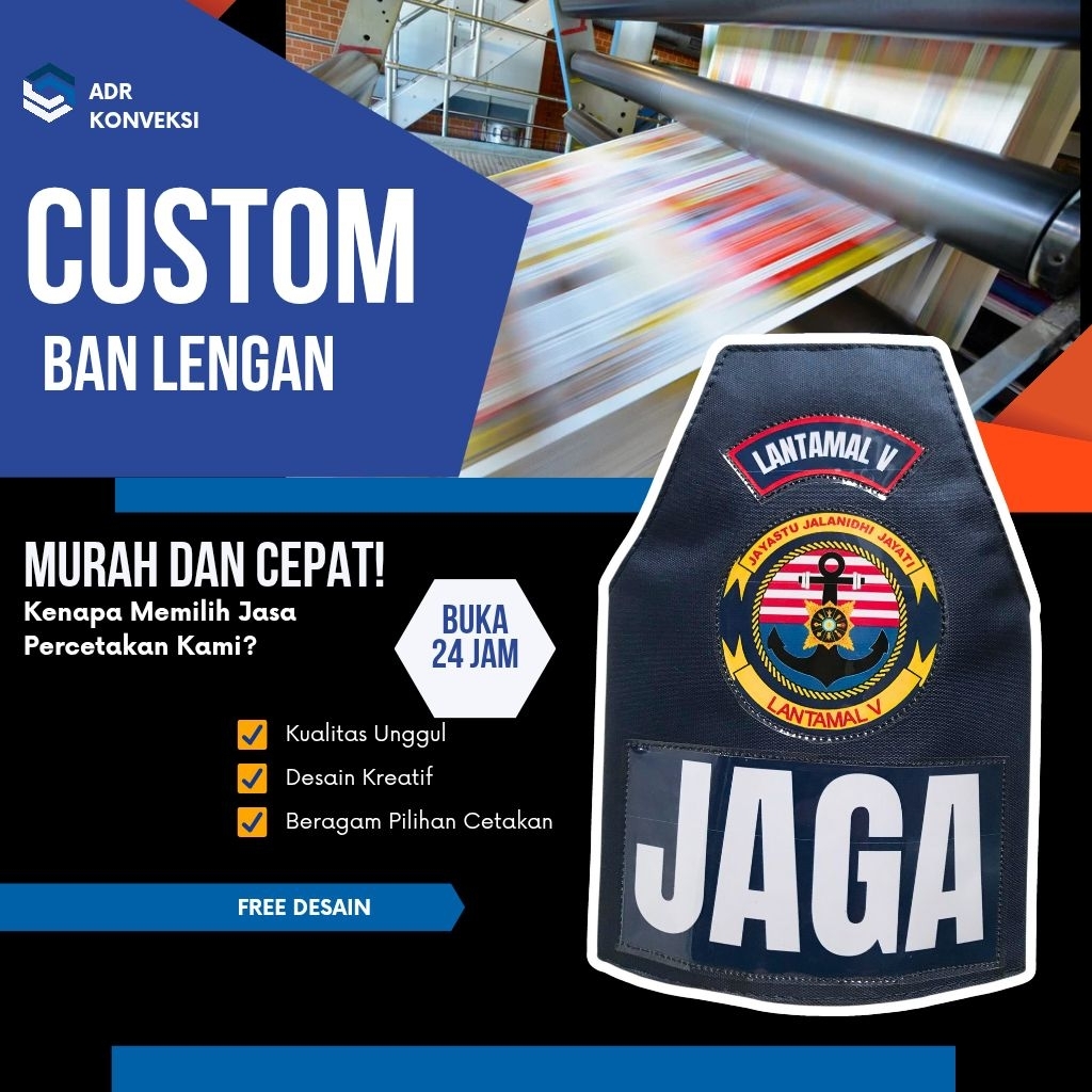 Jual Ban lengan Custom HD logo text sekolah sampai instansi free desain ...