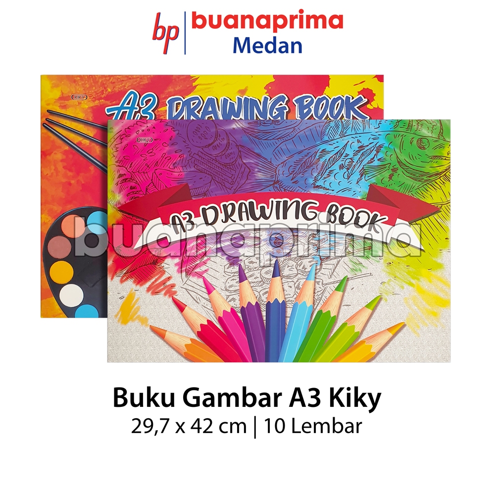 Jual Buku GAMBAR KIKY A3 Besar Eceran Menggambar Drawing Paper Book Per ...