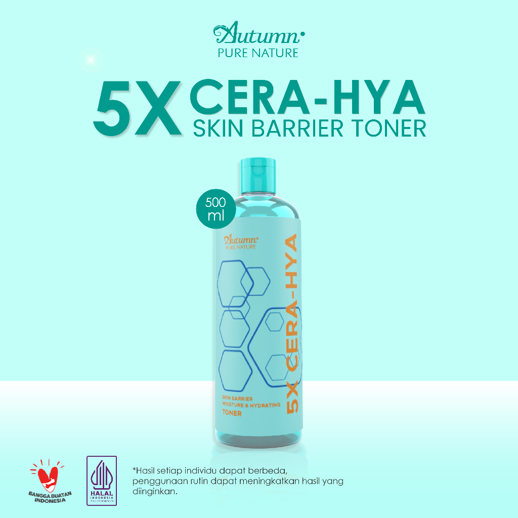 Jual Autumn 5X Cera-Hya Skin Barrier Moisture & Hydrating Toner 500ml ...