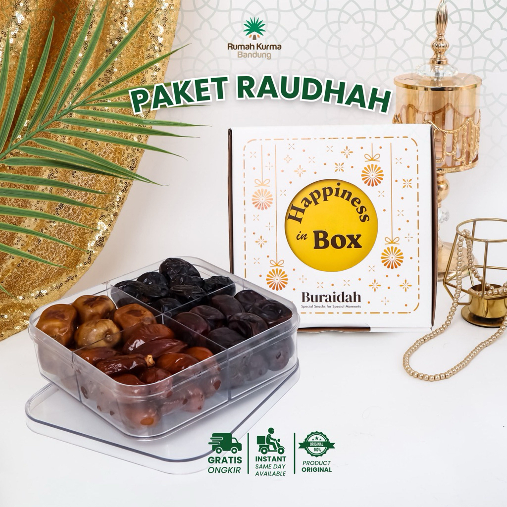 Jual Buraidah Paket Raudhah Hampers Aneka Kurma Box 4 in 1 Sekat ...