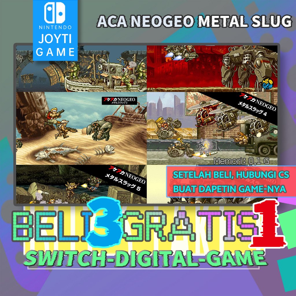 Jual ACA NEOGEO METAL SLUG Nintendo Switch Digital Game （BELI 3 GRATIS ...