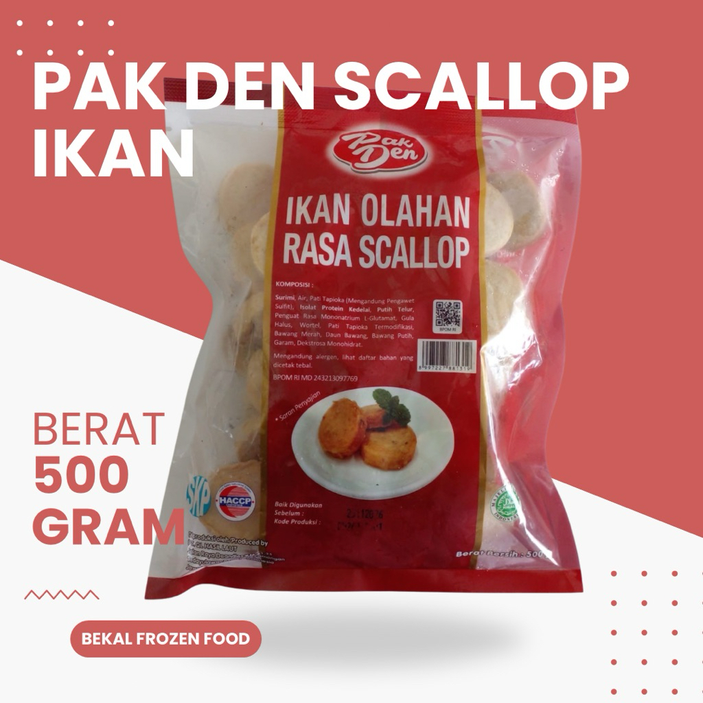 Jual Pak Den Scallop Ikan 500gr | Shopee Indonesia