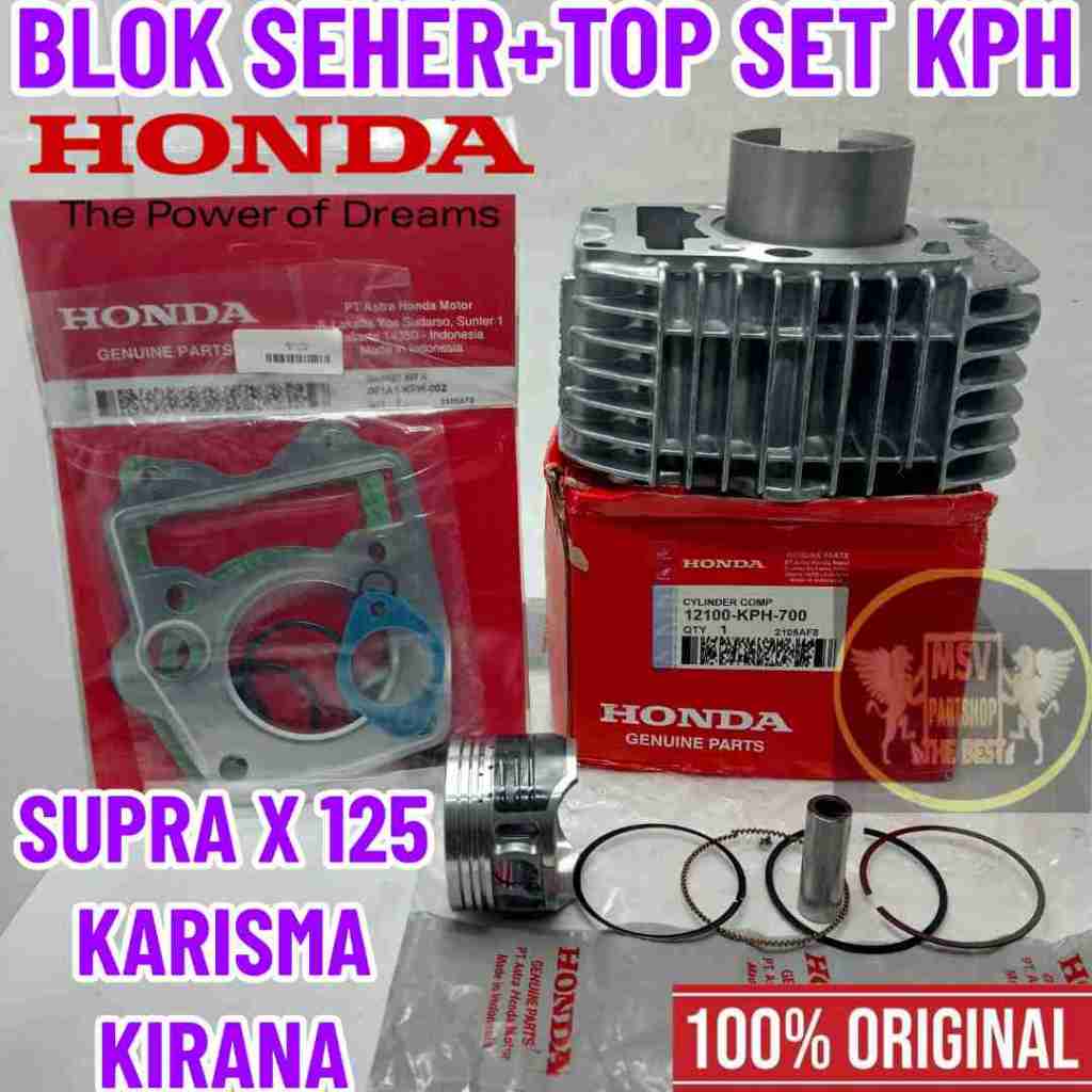 Jual BLOK SEHER SET + TOPSET HONDA KPH UNTUK MOTOR: SUPRA X 125 KARBU,KARISMA, KIRANA | Shopee ...