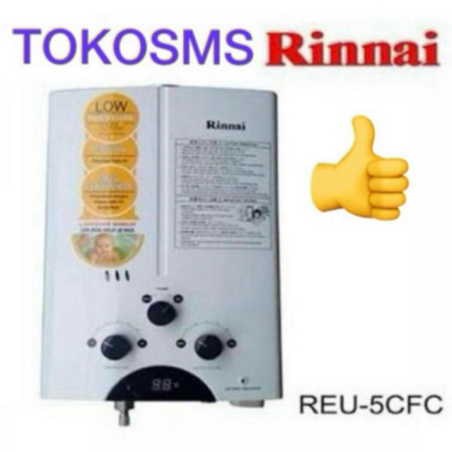Jual water heater gas rinnai REU 5CFC pemanas air REU5cfc RINNAI REU 5 cfc pemanas air gas lpg ...