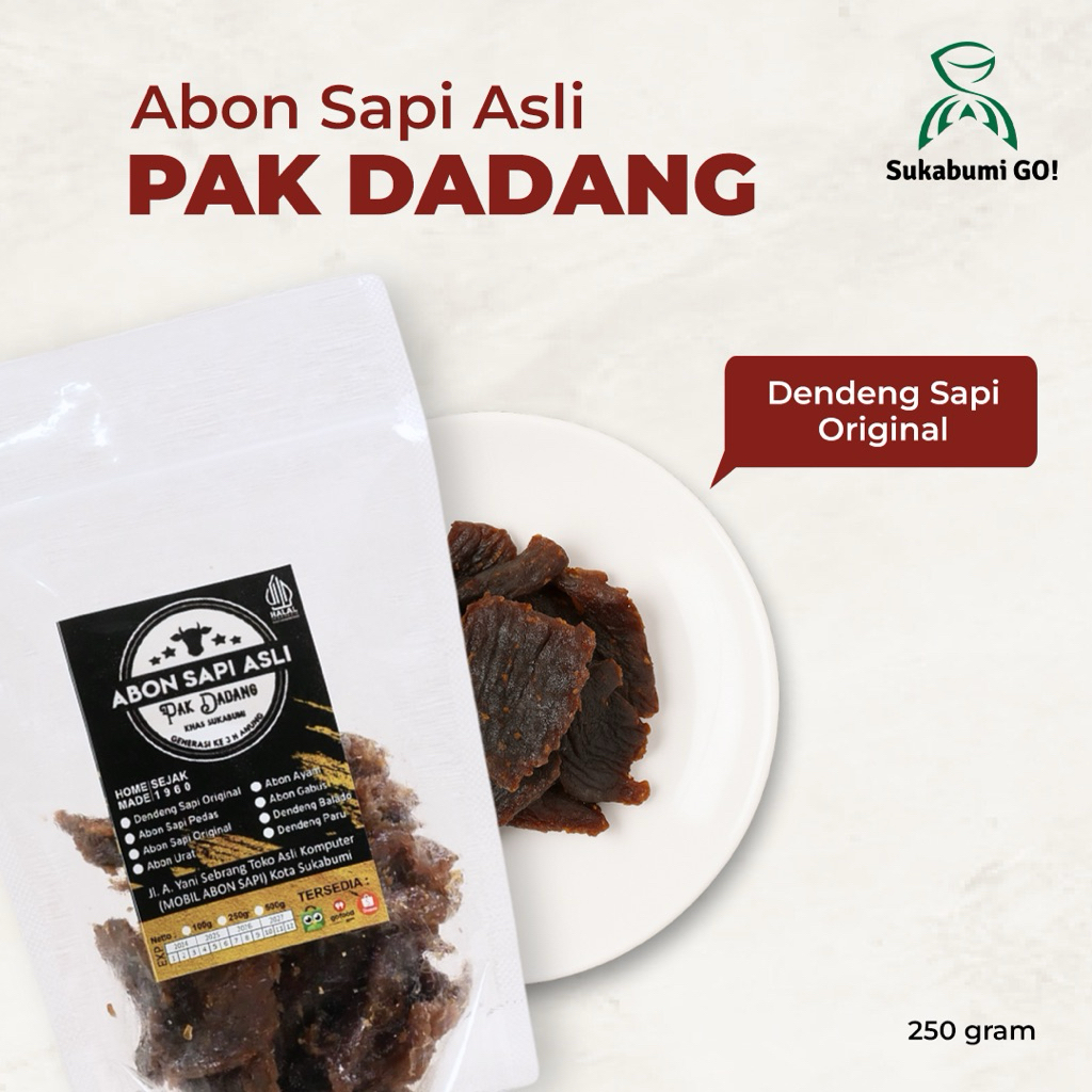 Jual Dendeng Sapi Pak Dadang (250gr) | Shopee Indonesia
