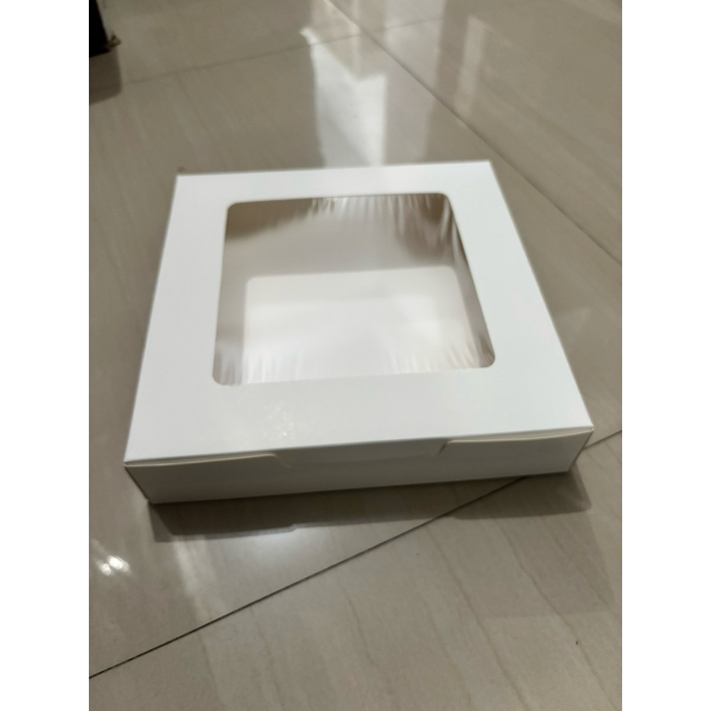 Jual [ Isi 10 ] Ivory box 25 x 25 x 5 Jendela Laminasi Box Kue Kemasan ...