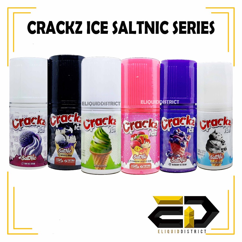 Jual CRACKZ ICE SALTNIC V1 STRAWBERRY CHEESE ICE CREAM - V2 RAISIN ICE ...