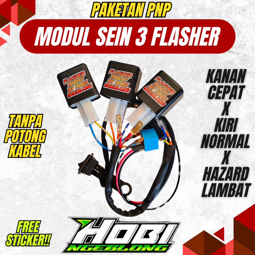 Jual Modul rangkaian pnp 3 flasher sein kanan cepat kiri normal hazard ...