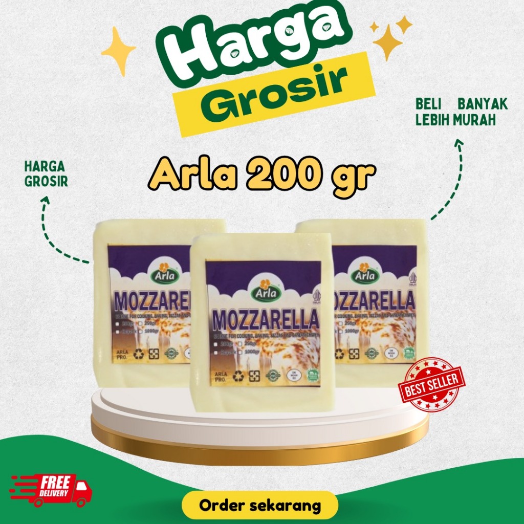 Jual [LEBIH MURAH] ARLA 200 GR KEJU MOZZARELLA / CHEESE MOZARELLA PIZZA TOPPING LUMER | Shopee ...